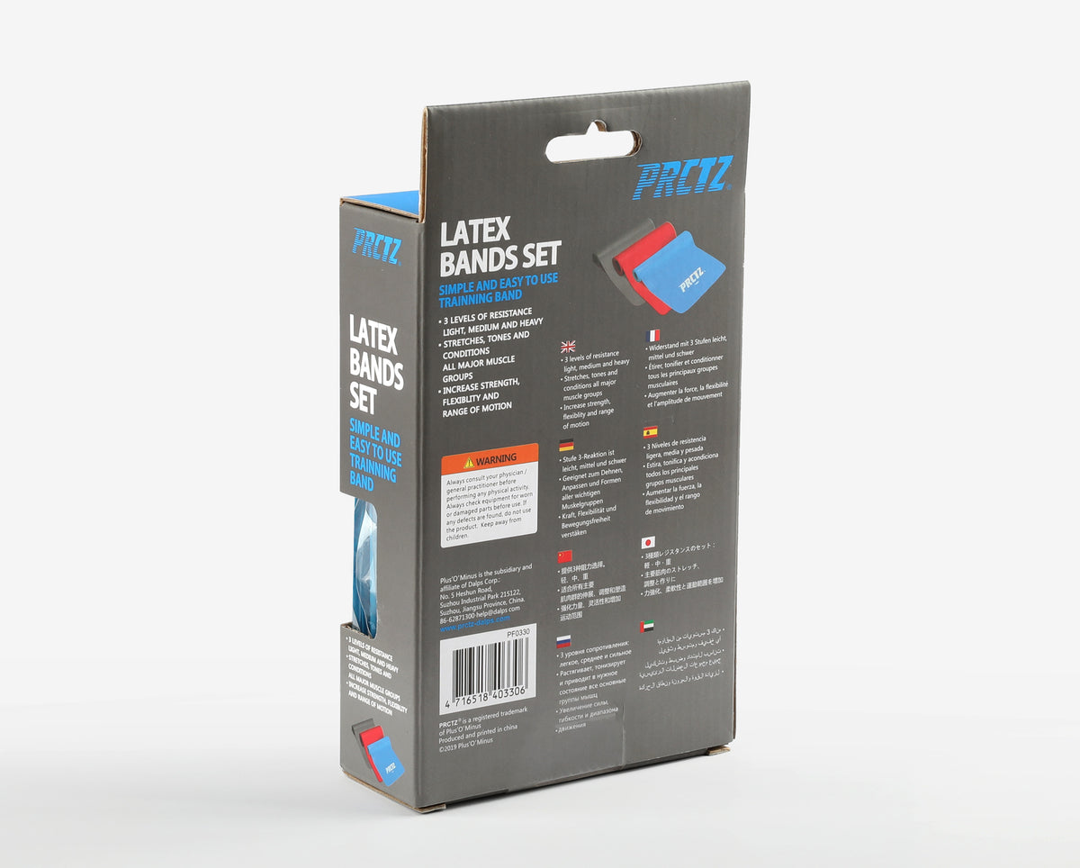 PRCTZ Latex Resistance Stretch Band Set 3 Pack